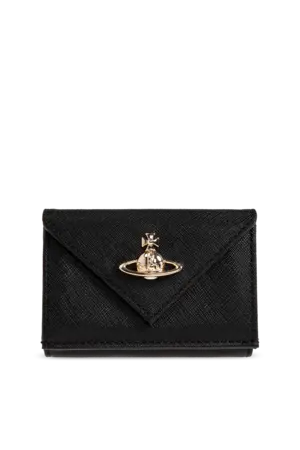 VIVIENNE WESTWOOD Wallet With Application Logo - Black