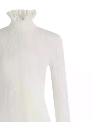 PATOU Ruffle-trim Ribbed Sweater