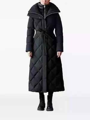 Mackage Laurella Diamond-quilted Belted Coat - Black