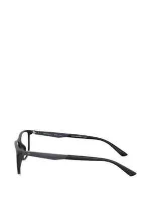 Emporio Armani Matte-finish Rectangle-frame Glasses
