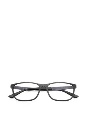Emporio Armani Matte-finish Rectangle-frame Glasses