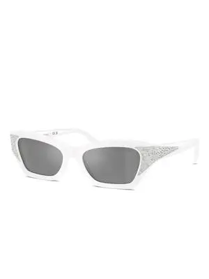 SWAROVSKI Embellished Cat-eye Sunglasses - White
