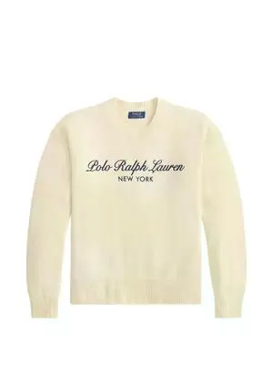 Polo Ralph Lauren Logo-embroidered Crew-neck Sweater - Neutrals