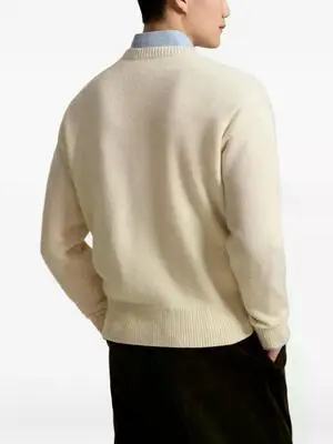 Polo Ralph Lauren Logo-embroidered Crew-neck Sweater - Neutrals