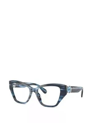 SWAROVSKI Striped Cat-eye Glasses
