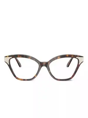 SWAROVSKI Crystal-embellished Cat-eye Glasses - Brown
