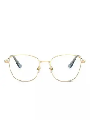 SWAROVSKI Crystal-embellished Square-frame Glasses - Gold