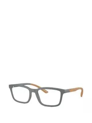 Emporio Armani Logo-plaque Rectangle-frame Glasses
