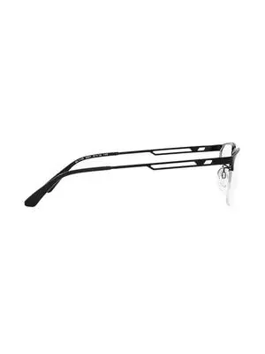 Emporio Armani Logo-plaque Half Rim Eyeglasses