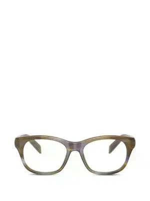 Prada Striped Cat-eye Glasses - Green