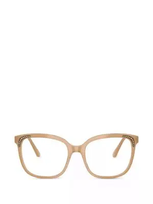 SWAROVSKI Crystal-embellished Square-frame Glasses - Neutrals