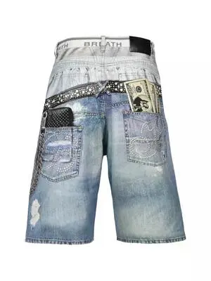 BREATH Transfer-print Denim Shorts