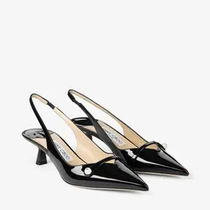 JIMMY CHOO Amita 45 Patent Leather Slingbacks
