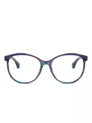 ALAIN MIKLI Round Frame Eyeglasses - Purple