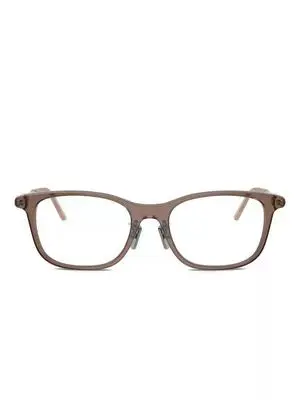Moncler Metal Square-frame Glasses - Brown