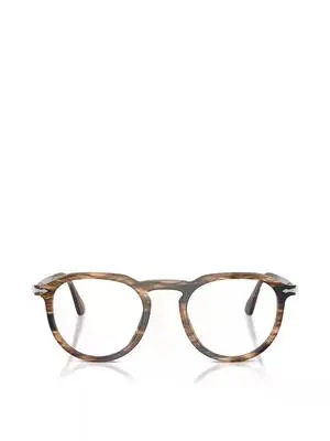 Persol Pier Round-frame Glasses - Brown