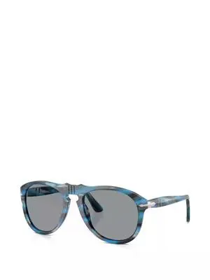 Persol Striped Browline Sunglasses - Blue