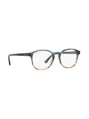 Ray-ban Striped Round-frame Glasses