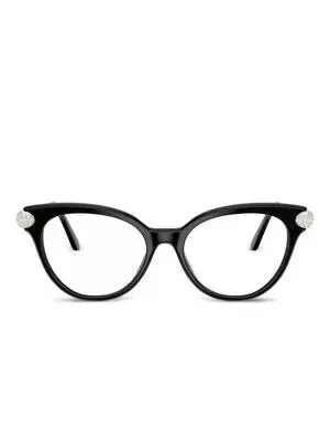 SWAROVSKI Crystal-embellished Cat-eye Glasses - Black