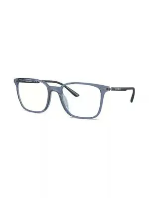 Emporio Armani Rectangle Frame Glasses - Blue