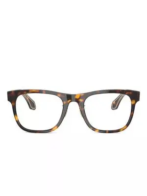 Giorgio Armani Tortoiseshell Square-frame Glasses - Brown