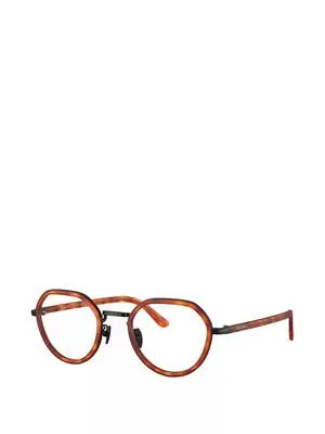 Giorgio Armani Round Frame Tortoiseshell Eyeglasses