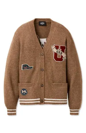 UGG Retro Cardigan With Collegiate Patches