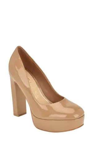 Guess Dalarie Platform Pump - Medium Natural