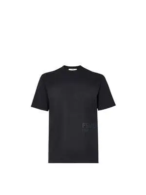 Fendi S 100% Cotton T-shirt - Black