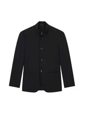 Giorgio Armani S 100% Virgin Wool Wool Jacket - Black