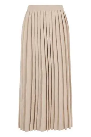 Fabiana Filippi Long Pleated Wool-silk-cashmere Skirt