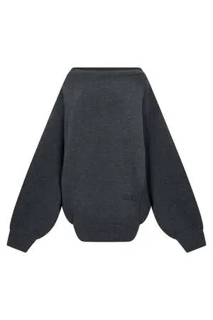 MAISON MARGIELA Oversized Wool Blend Sweater With Wide Collar