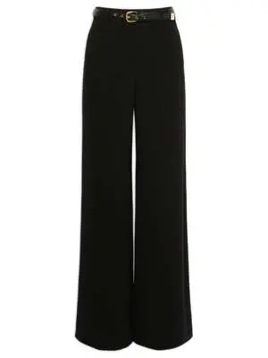 Max Mara High-waisted Wide-leg Trousers With Zip Fly