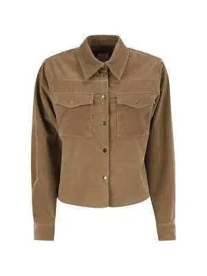 MAX MARA MAX MARA STUDIO Corduroy Shirt With Logo Button Closure