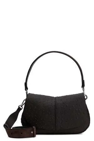 GIANNI CHIARINI Mini Shoulder Handbag In Calfskin With Adjustable Strap - Brown
