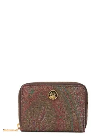 Etro Paisley Zip-around Mini Wallet - Multicolor