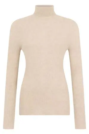 Fabiana Filippi Inspired Cashmere & Silk Turtleneck Sweater For - Panna
