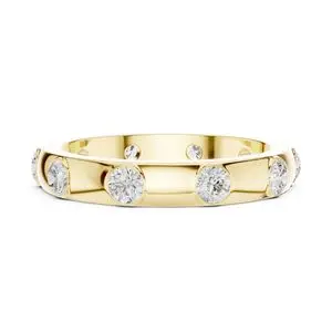 AYA FINE JEWELRY 14k Gold Bezel-set Round Diamond Eternity Band - Yellow