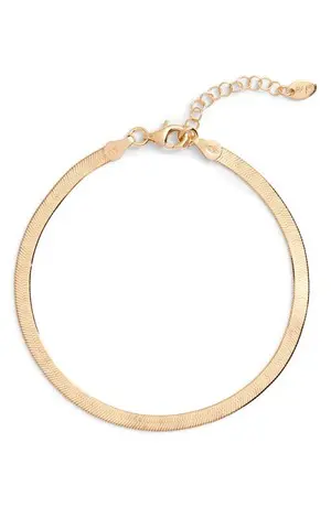 Argento Vivo Herringbone Chain Bracelet - Gold
