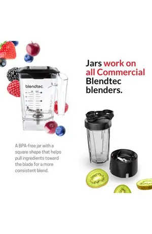 BLENDTEC Mini Wildside Five Sided Personalized Blender Jar Vented Latching Lid