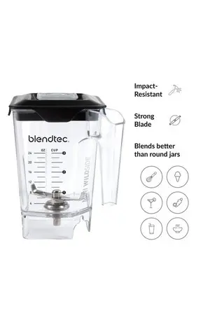 BLENDTEC Mini Wildside Five Sided Personalized Blender Jar Vented Latching Lid