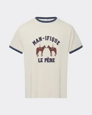 LE PERE Manifique Ringer Tee - Off-white