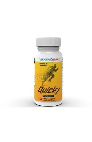 SUPERIOR SOURCE Quick Fast Energy Organic Caffeine L-theanine B12 B6 Vitamin Supplement - White