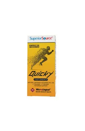 SUPERIOR SOURCE Quick Fast Energy Organic Caffeine L-theanine B12 B6 Vitamin Supplement