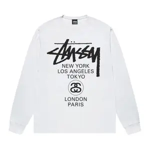 StÜssy World Tour Long-sleeve Tee - White