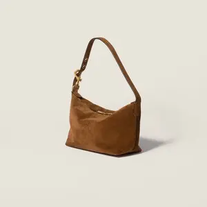 Miu Miu Spirit Suede Bag - Cocoa Brown
