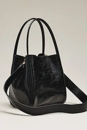 Anthropologie Hollace Mini Waxed Tote - Black