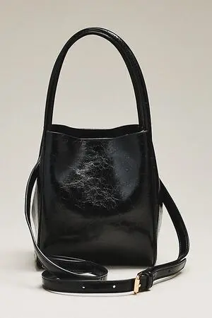 Anthropologie Hollace Mini Waxed Tote - Black