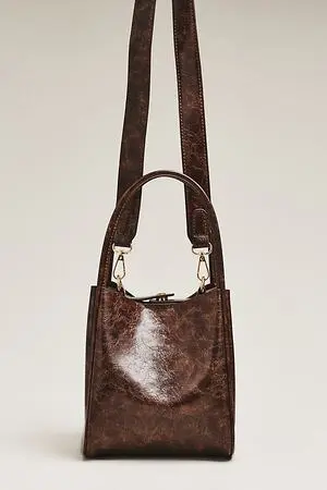 Anthropologie Hollace Mi Waxed Tote - Chocolate