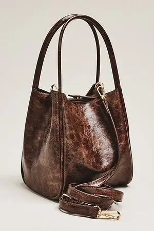 Anthropologie Hollace Mi Waxed Tote - Chocolate